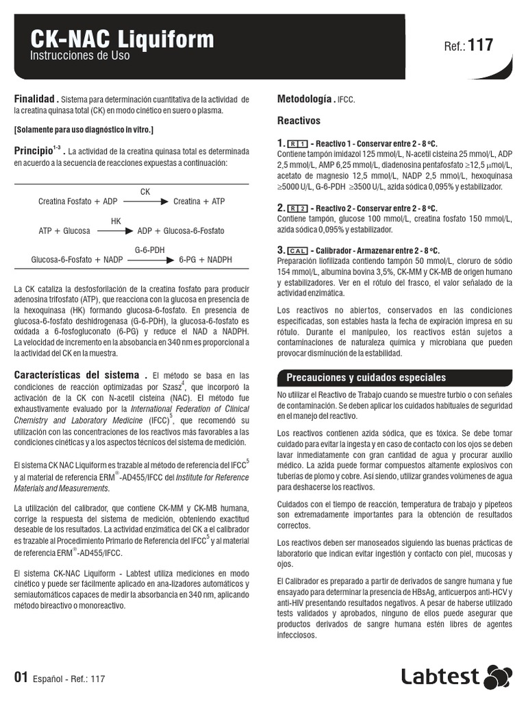 CK NAC Liquiform 117 Esp | PDF | Agua | Calibración