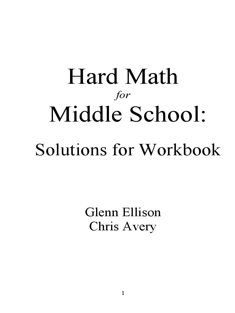 Hard Math For Middle School | PDF | Triangle | Elementary Mathematics