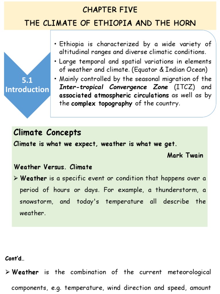 Ethiopia's Diverse Climate Patterns | PDF | Humidity | Atmospheric Pressure