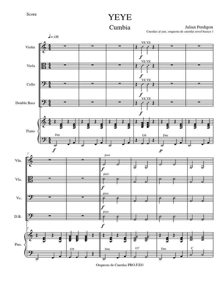 ScoreCumbia YEYE | PDF