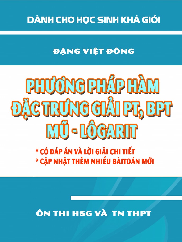 Phuong Phap Ham Dac Trung Giai PT BPT Mu Logarit Dang Viet Dong | PDF
