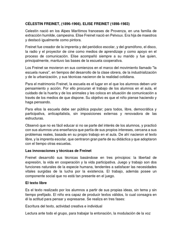 Célestin Freinet | PDF