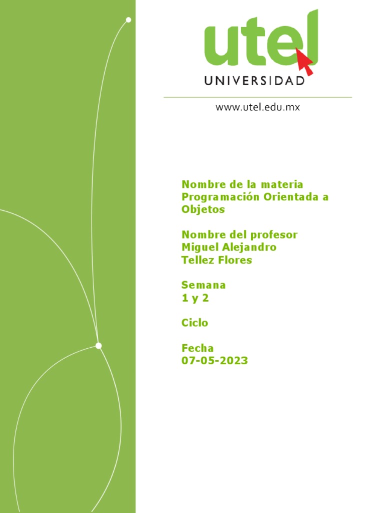 Poo Ea Ev1 P | PDF | Poco | Programación de computadoras