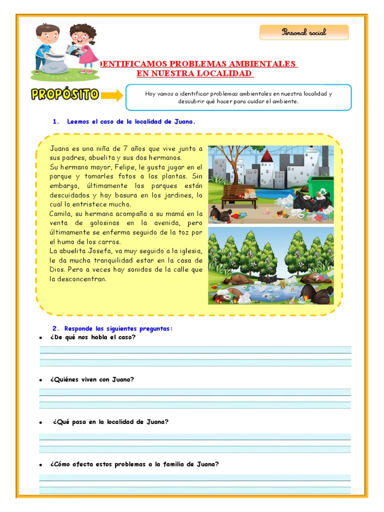 E4 Ficha D1 PS Identificamos Problemas Ambientales | PDF