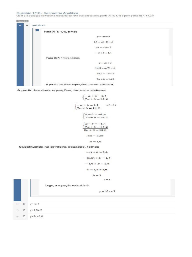 Apol 1 e 2 Atividade Pratica - Geometria Analítica - 2021 | PDF