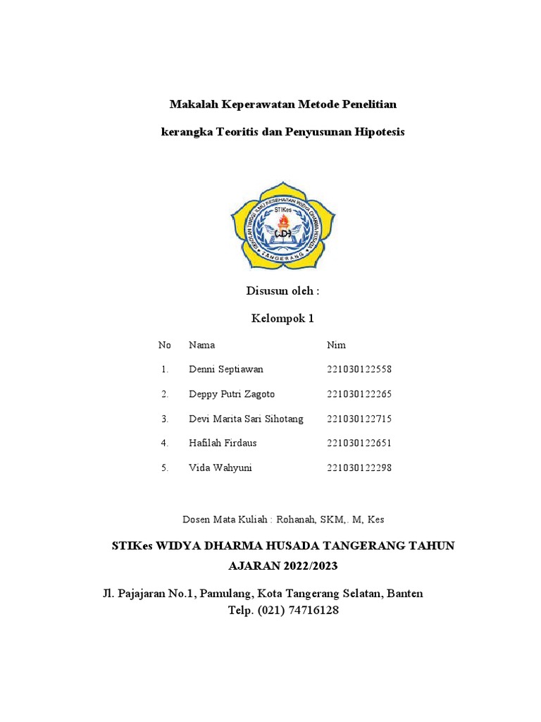 Makalah Kerangka Teoritis Dan Hipotesis Penelitian Pdf