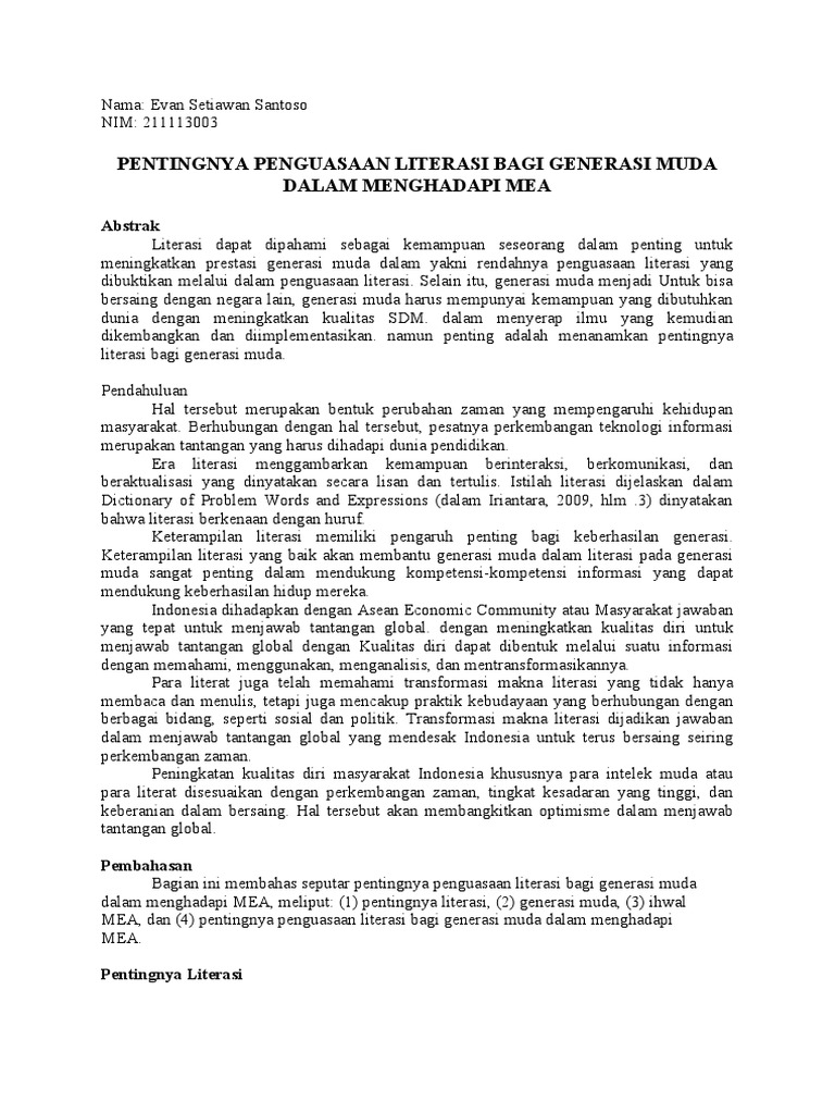 Meringkas Individu - Evan Setiawan - 211113003 | PDF