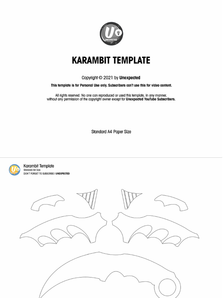 Crimson Web Karambit Template | PDF