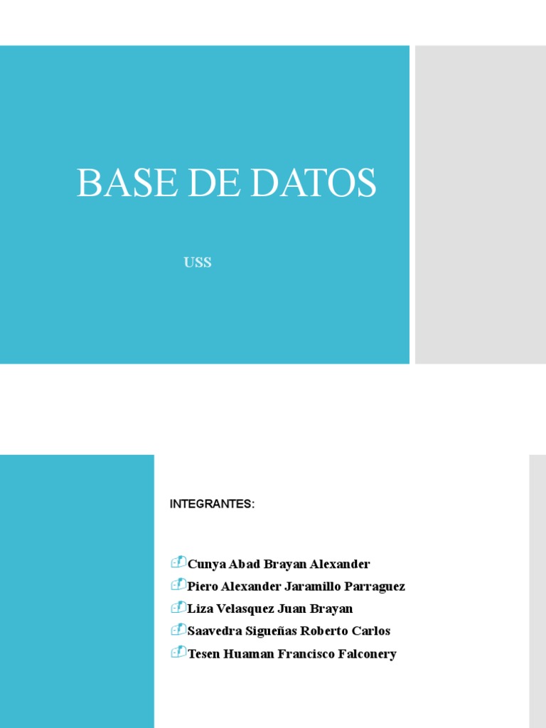 Base Datos PPT | PDF | Bases de datos | Información