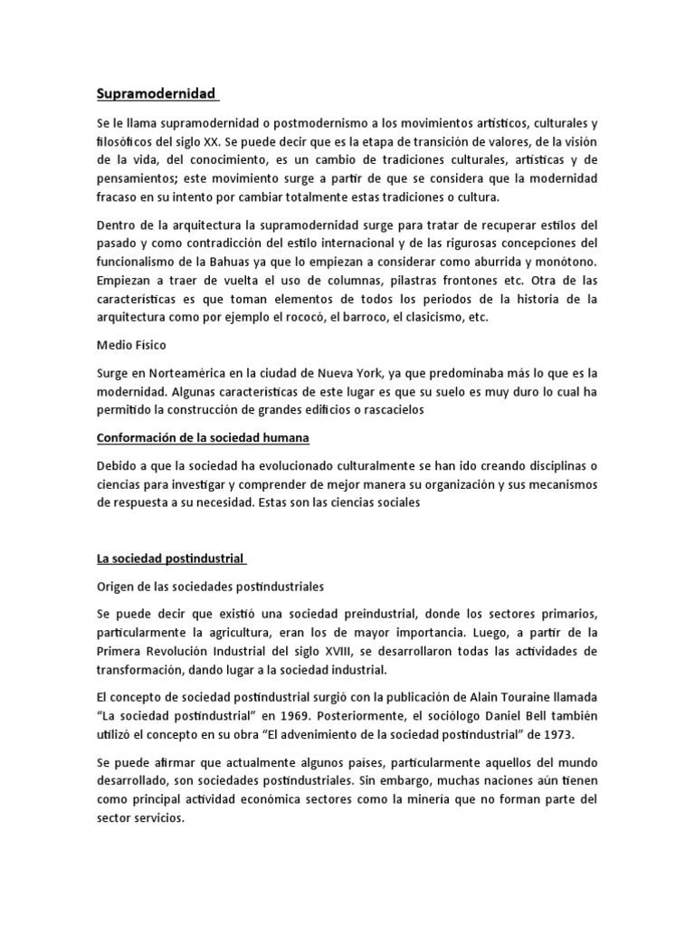 Supramodernidad: Arte y Sociedad Actual | PDF | Sociedad | Capitalismo