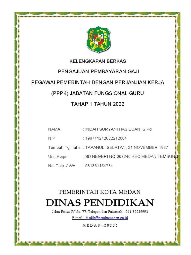 Berkas Gaji PPPK Indah Suryani | PDF
