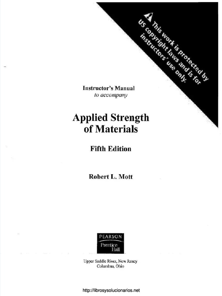 PDF Solucionario Resistencia de Materiales de Robert L Mott 5ta Edicion ...