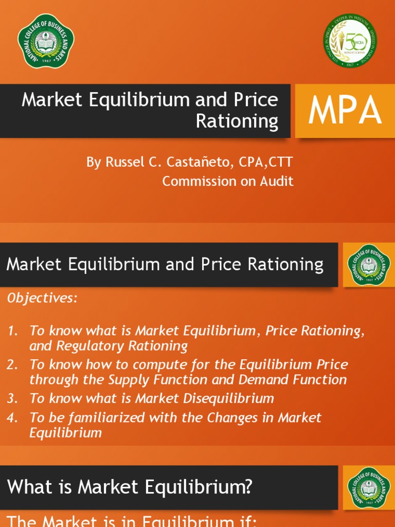 Understanding Market Equilibrium Price | PDF | Economic Equilibrium ...