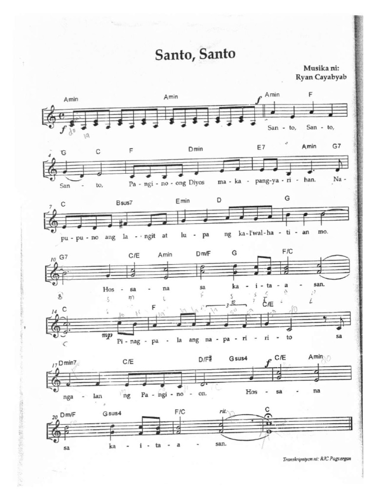 Santo - Ryan Cayabyab | PDF