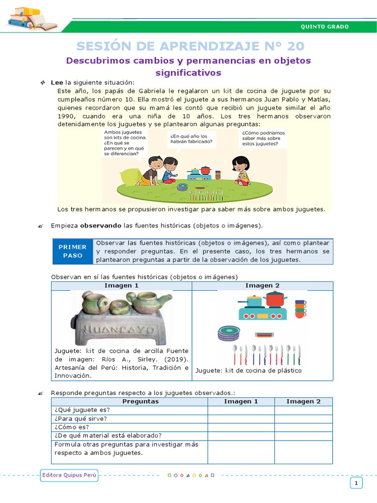 Anexo de Sesiones de Aprendizaje - EDA III Semana 3 - Editora Quipus Perú | PDF | Sistema ...
