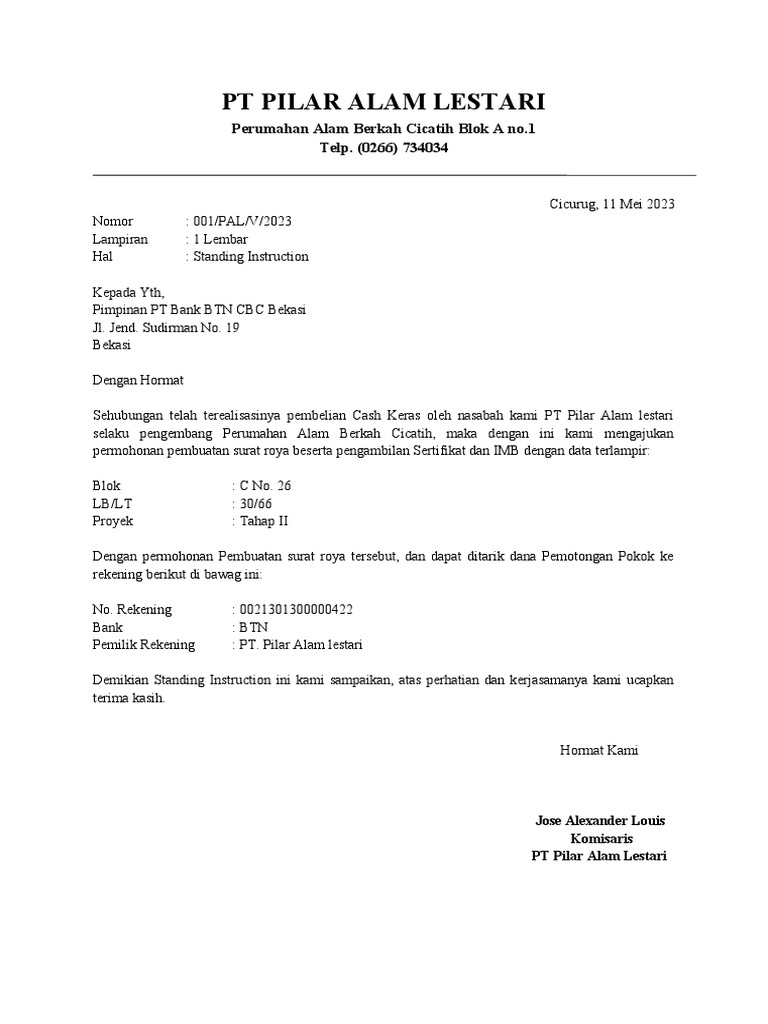 Permohonan Sertifikat Dan Roya | PDF