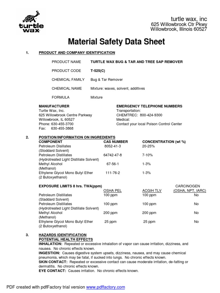 Waxco TAR Bugs & Treesap Remover | PDF | Solvent | Water