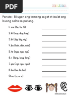Pagpapantig Worksheet 1 | PDF