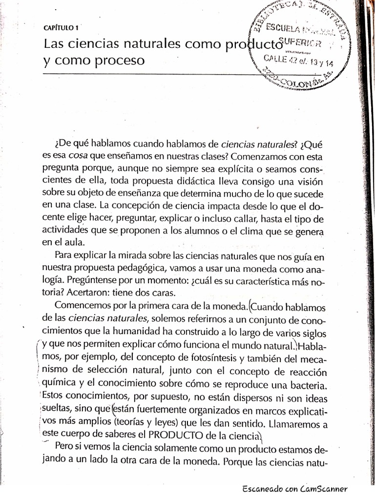 La Aventura de Enseñar Cs Nat CAP 1 | PDF