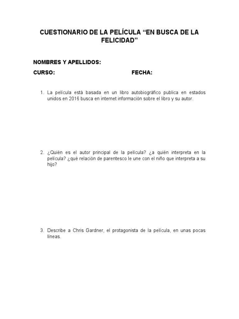 Preguntas Mari de La Pelicula | PDF