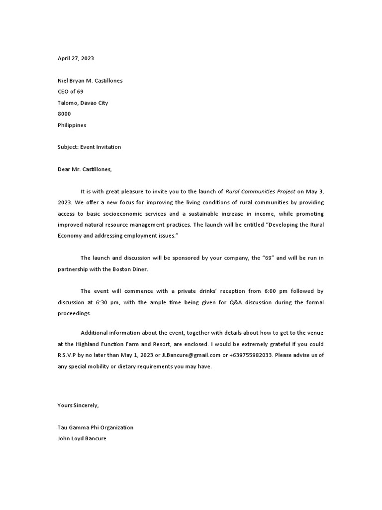 JL Business Letter | PDF