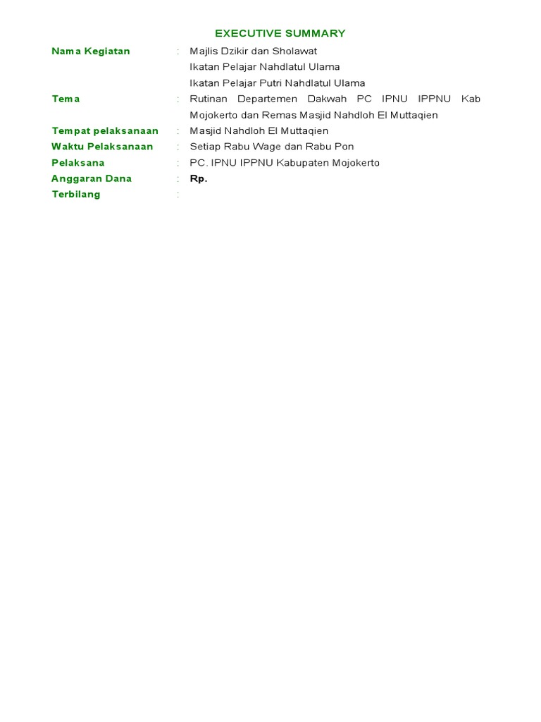 CONTOH RAB (RENCANA ANGGARAN BELANJA) | PDF