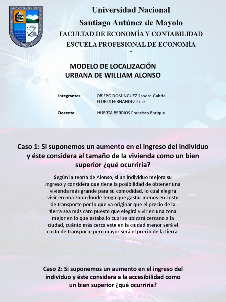 Teoria de William Alonso Foro 5 | PDF | Transporte | Economias