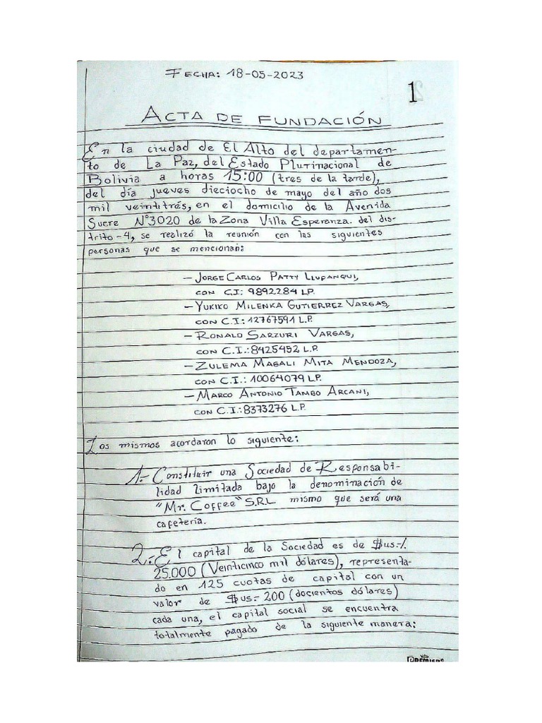 Llenado de Un Libro de Actas | PDF