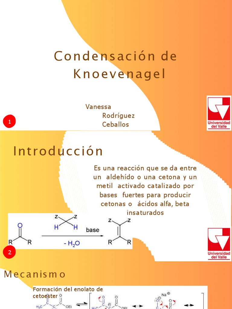 Condensacion Knoevenagel | PDF