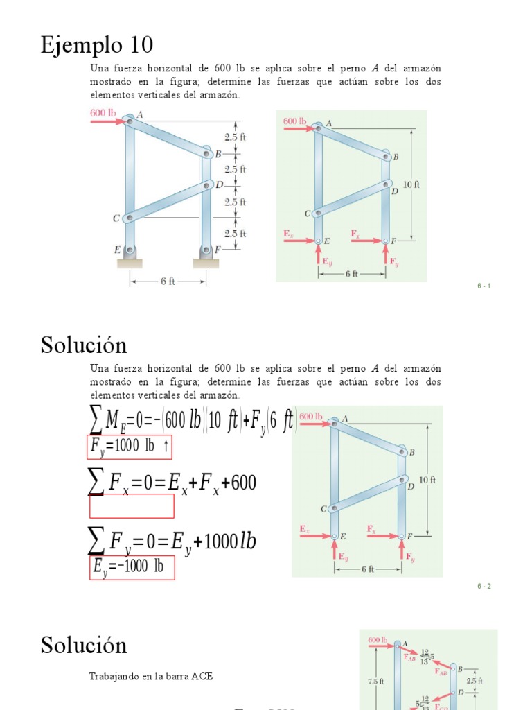 Ejercicio Armazones SEM 10 | PDF