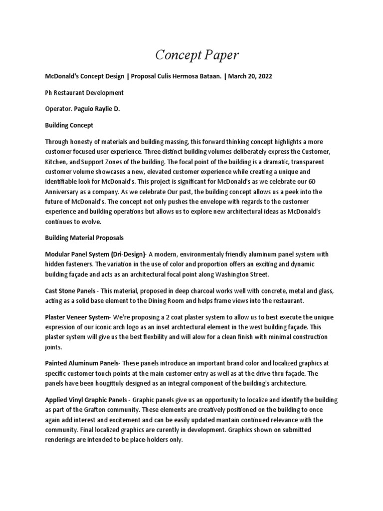 Concept Paper-WPS Office | Download Free PDF | Masonry