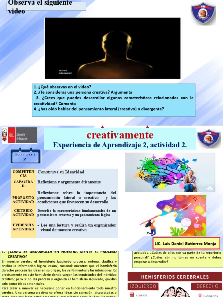 Semana 7 - Quinto | PDF | Creatividad | Pensamiento