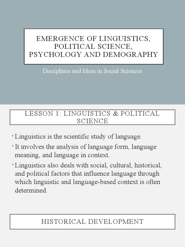 Diss Module 4 Lesson 1 and 2 | PDF | Linguistics | Psychology