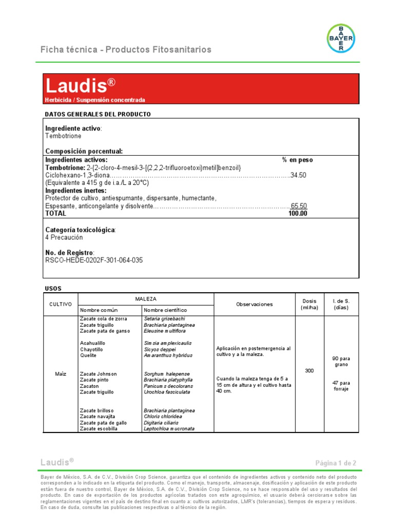 LAUDIS Ficha Tecnica 2022 | PDF