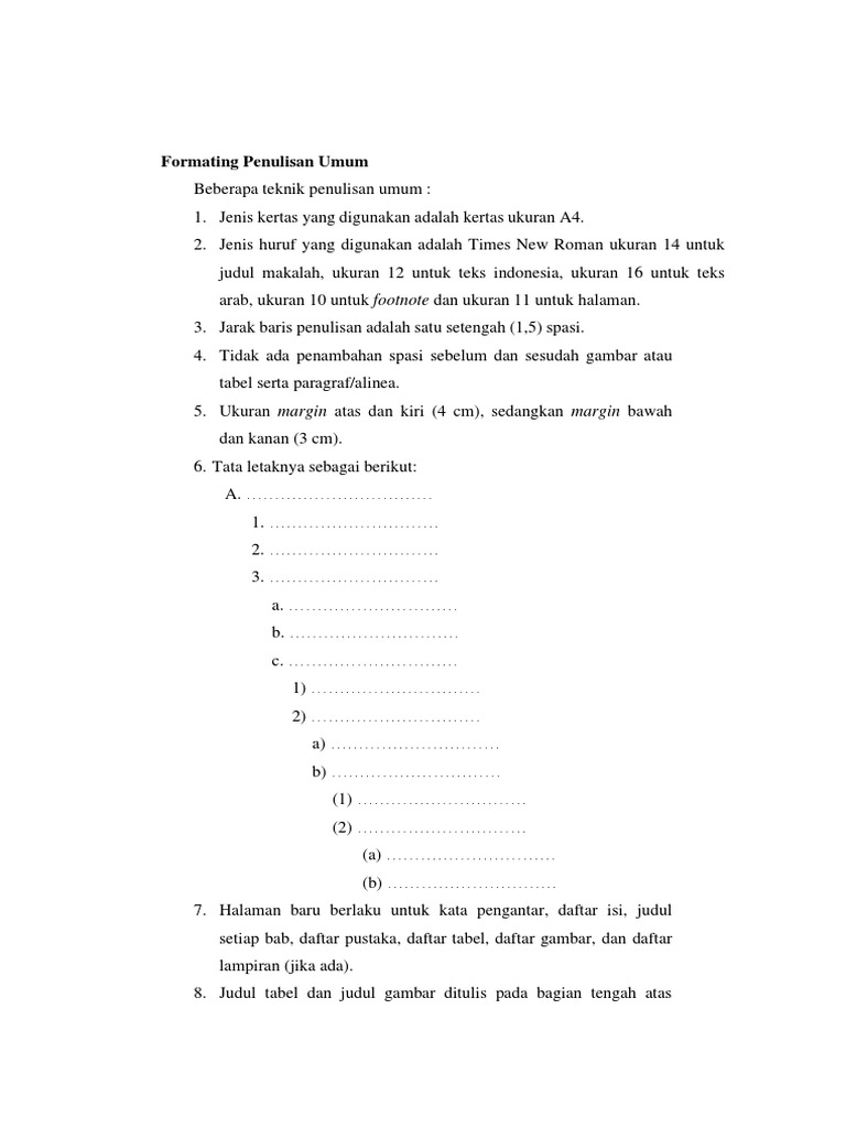 Format Footnote dan Penulisan Makalah | PDF