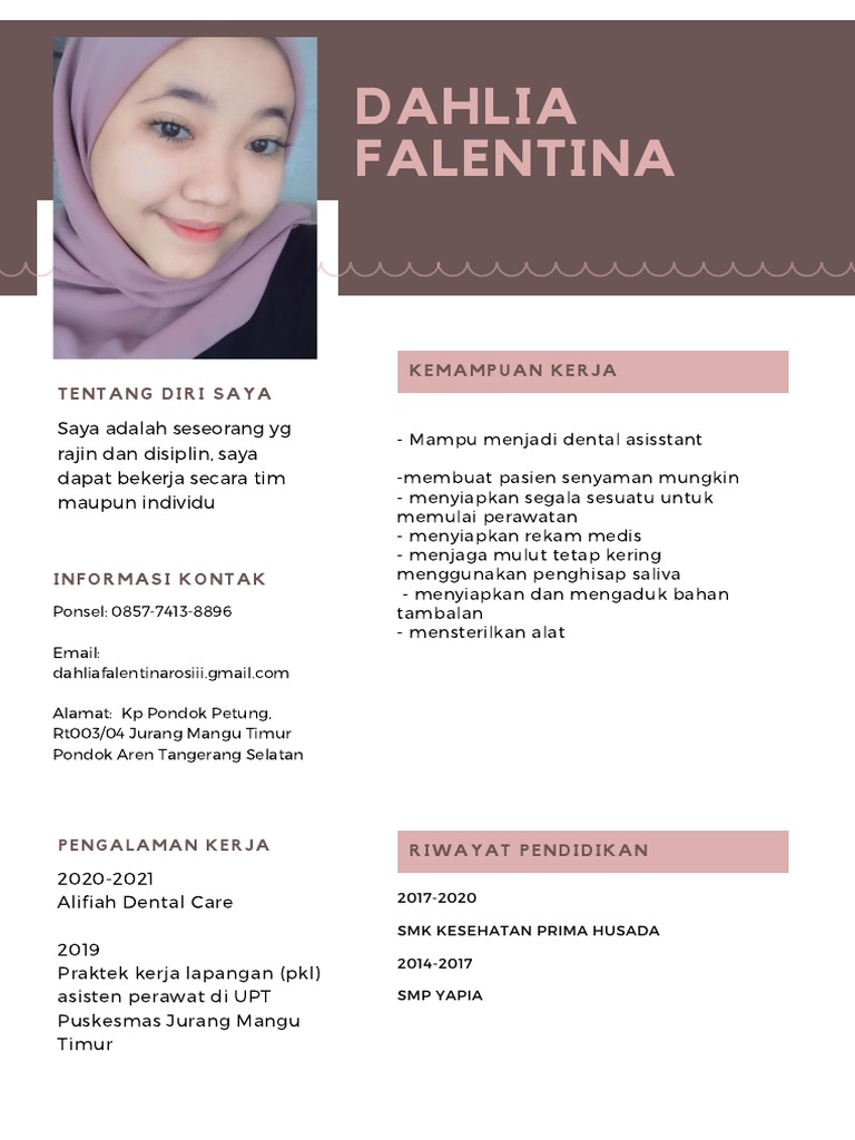 CV Dahlia Falentina | PDF