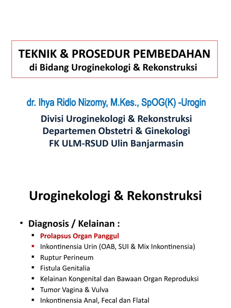 Teknik & Prosedur Pembedahan | PDF