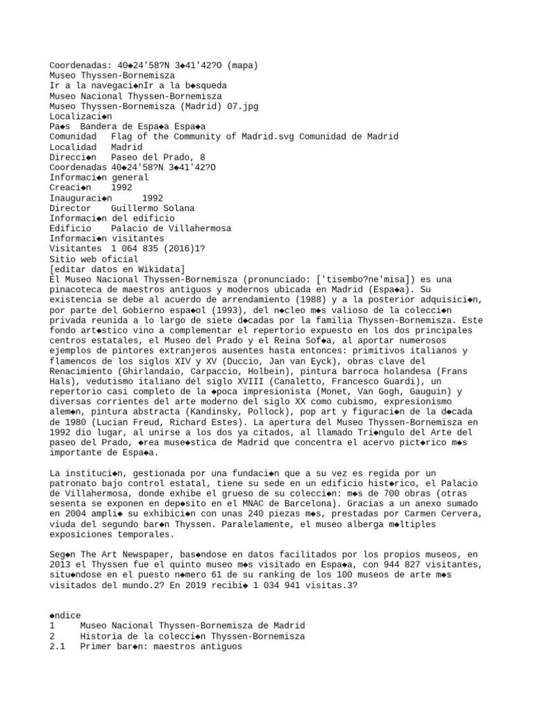 Museo Thyssen-Bornemisza | PDF