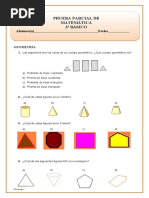 Prueba de 2D y 3D Primero Básico | PDF | Rectángulo | Geometría euclidiana