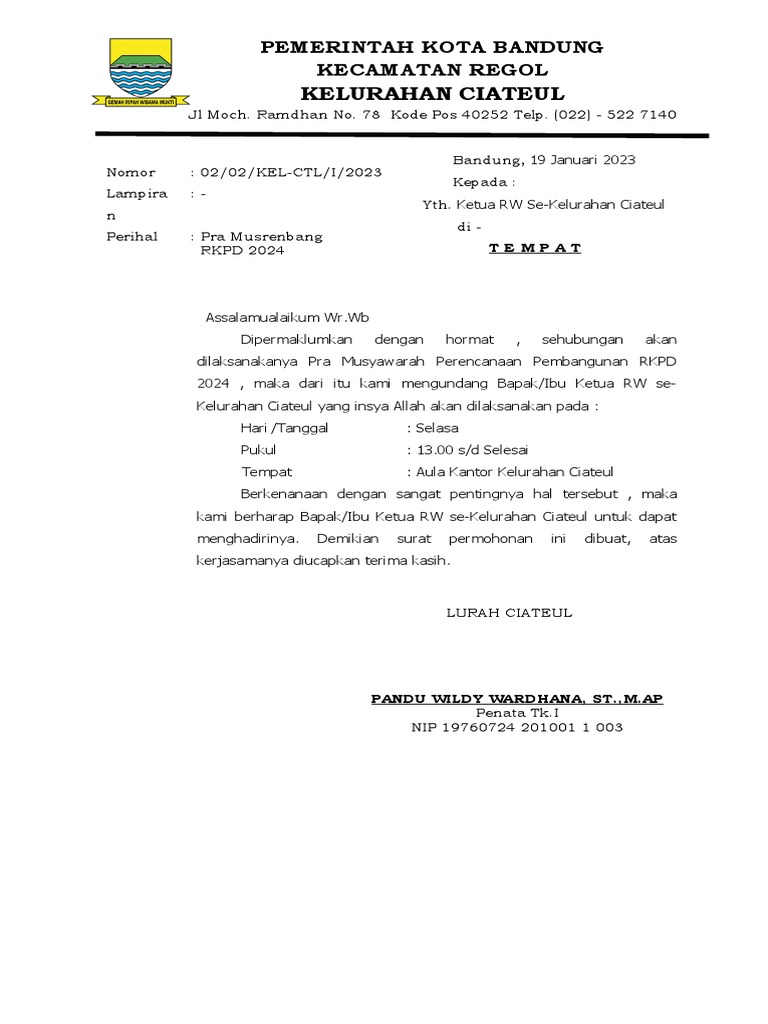 UNDANGAN PRA - Salin | PDF