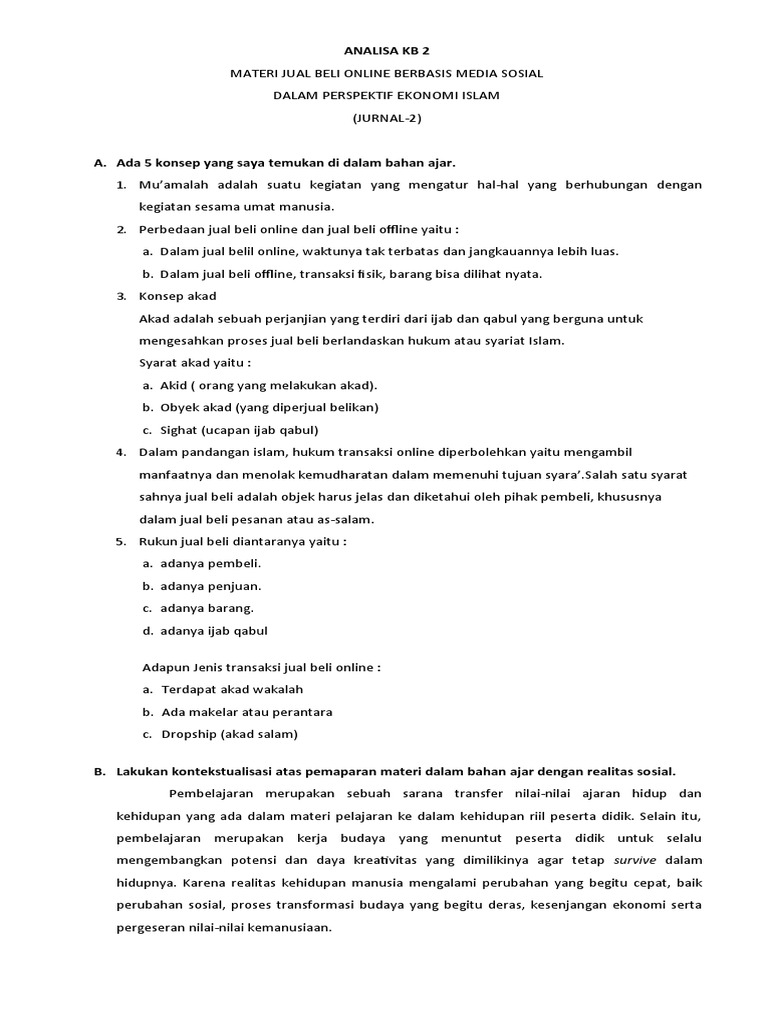 Analisa KB 2 Modul 4 | PDF