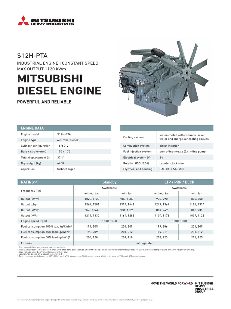 09 Mitsubishi Diesel Engine S12H PTA Switchable | PDF