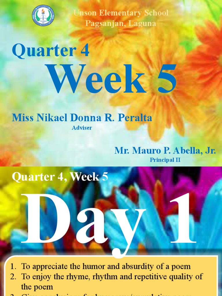 QUARTER 4 WEEK 5 ENGLISH Inkay - Peralta | PDF | Preposition And ...
