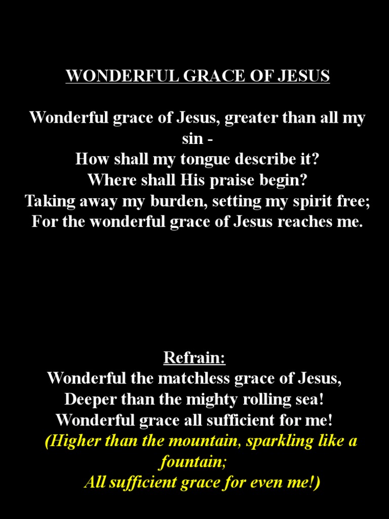 Wonderful Grace of Jesus | PDF