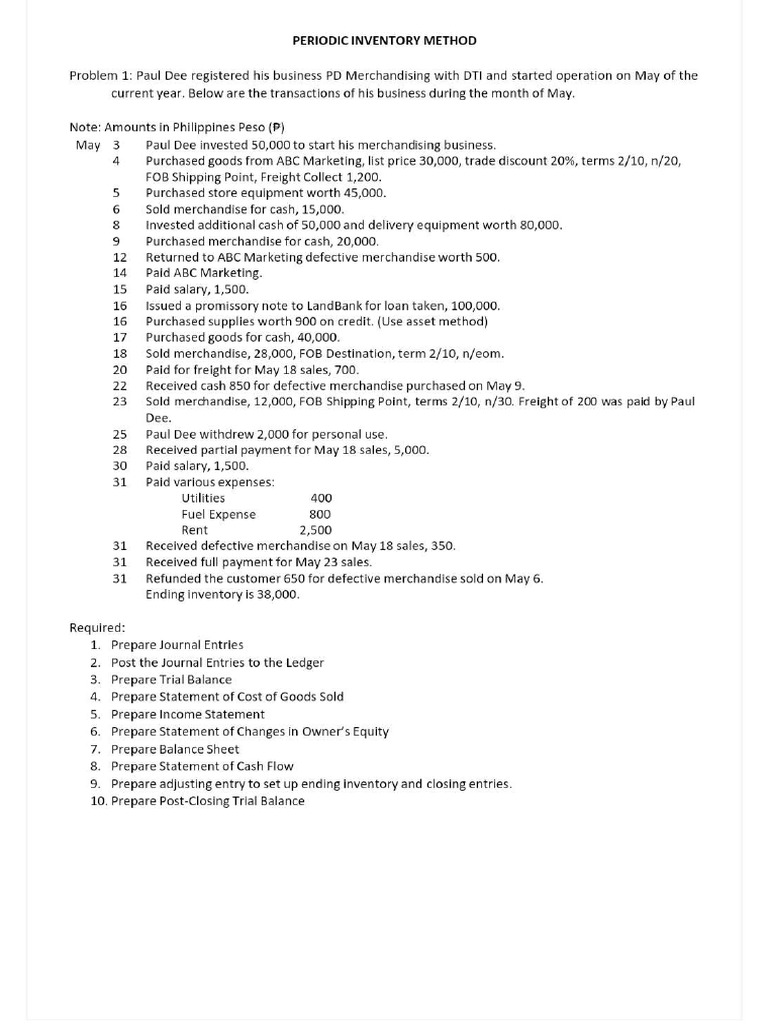 Periodic Inventory Method | PDF