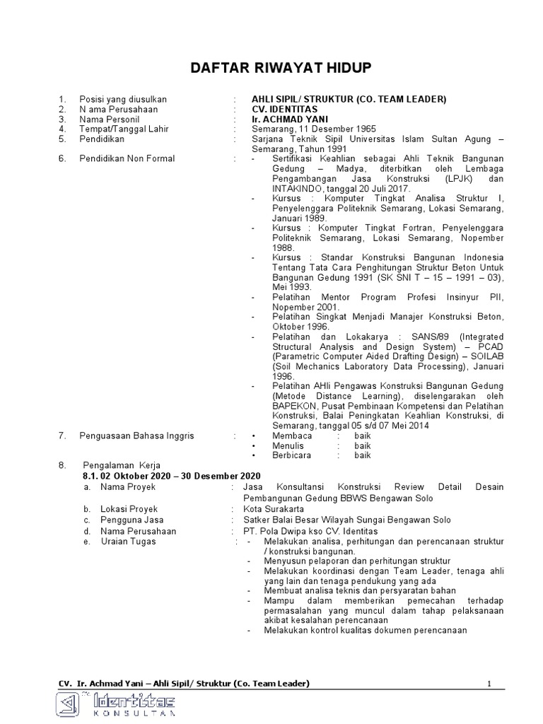 02 CV - Achmad Yani | PDF