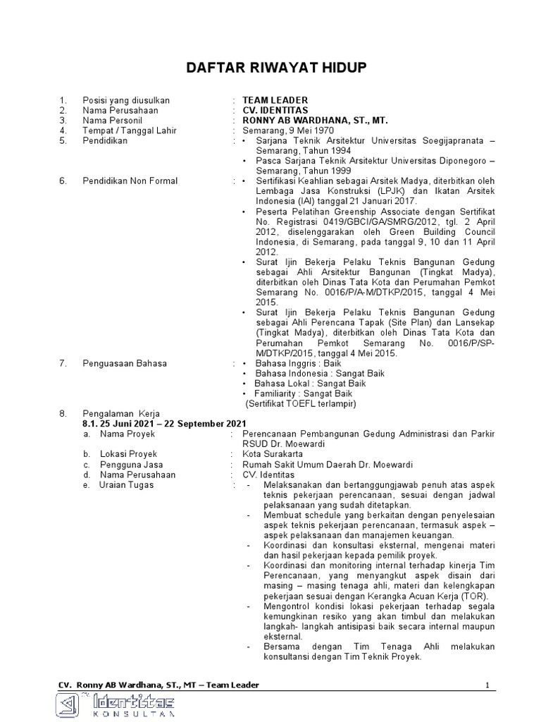 01 CV - Ronny Abw | PDF