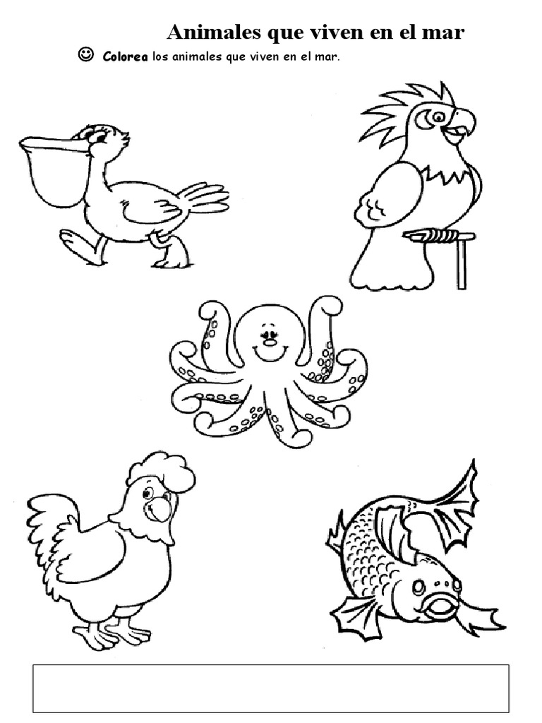 Fichas de Animales para Colorear | PDF