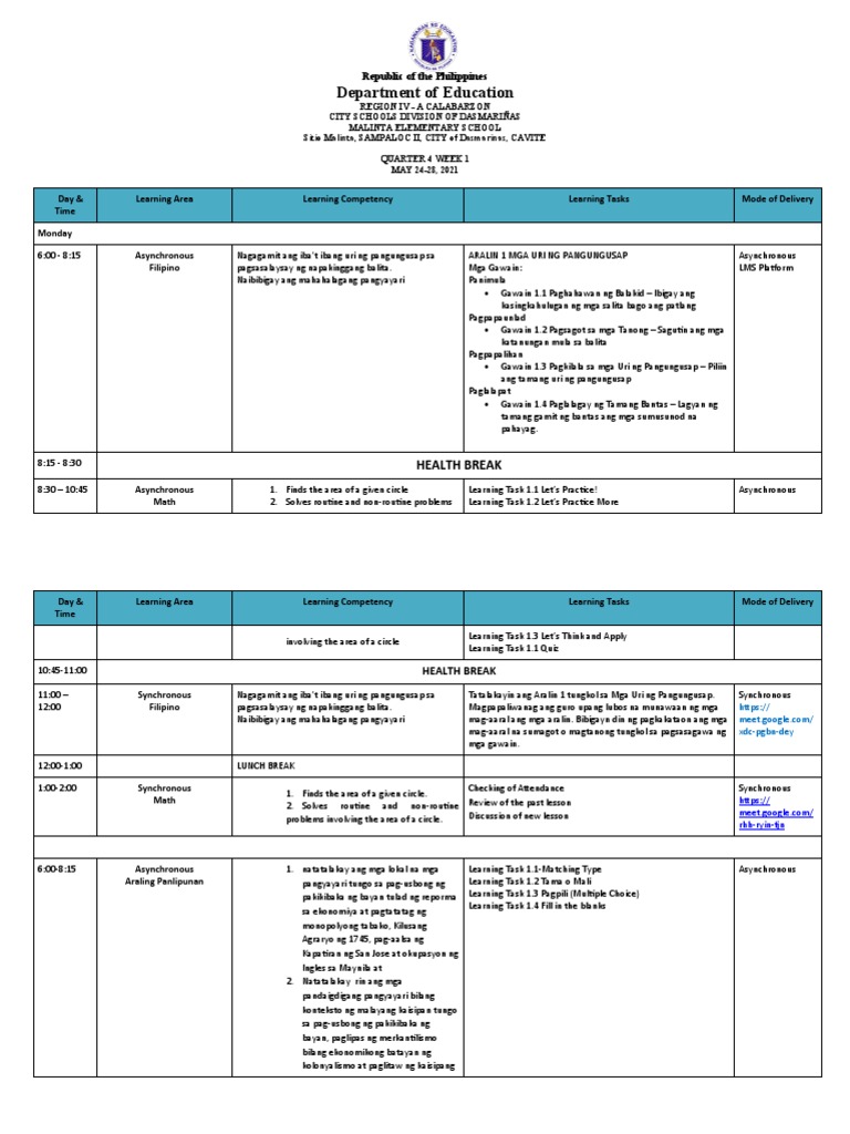 WHLP Q4 W1 ECaabay | PDF