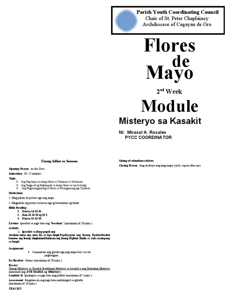 Pycc - Flores de Mayo Module Week 2 | PDF